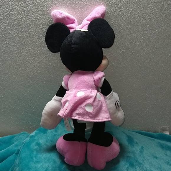 Disney | Toys | Disney Minnie Mouse Pink Plush W Polka Dot Dress | Poshmark